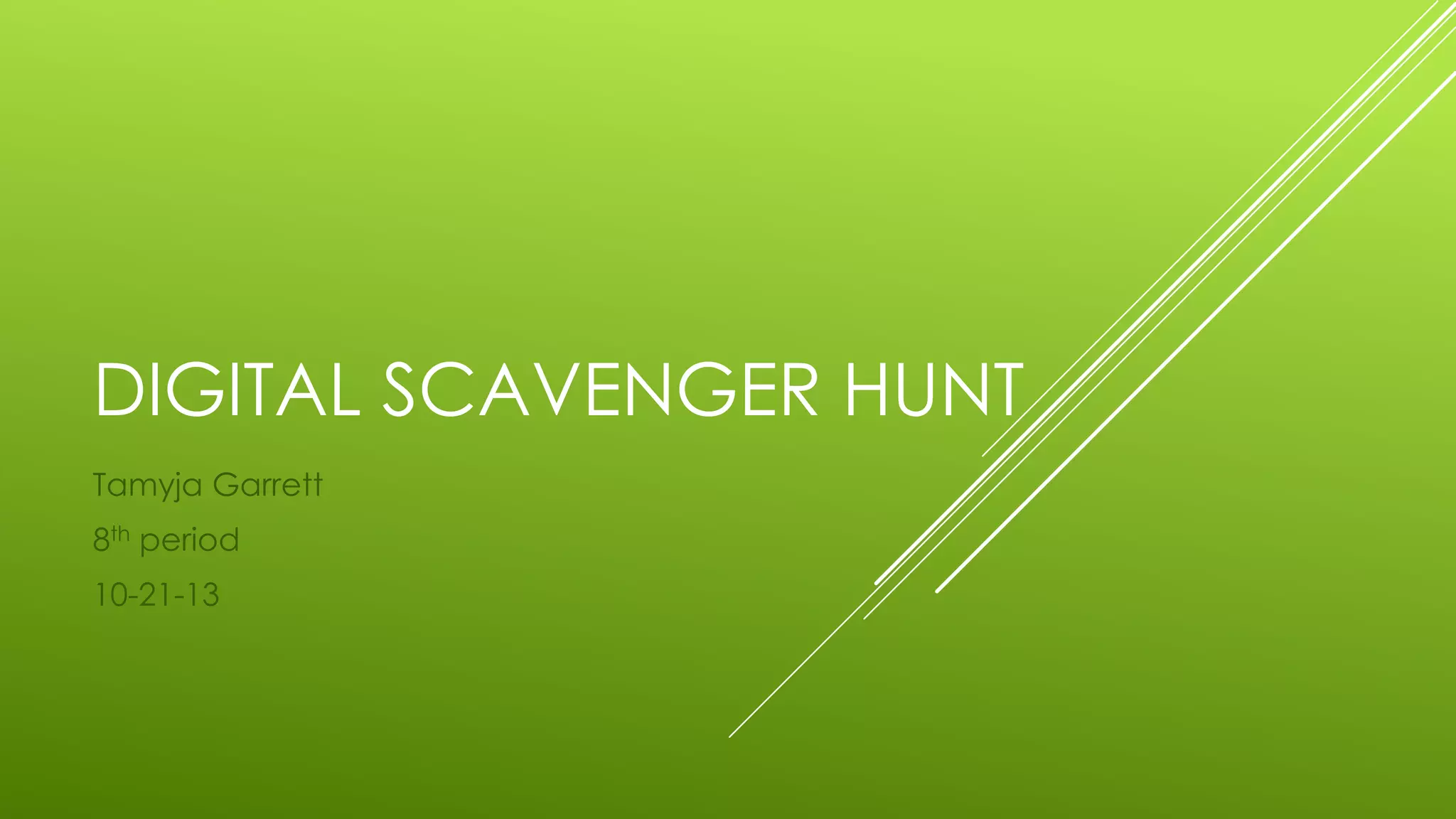 Digital scavenger hunt | PPTX