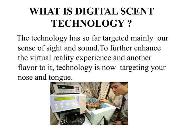 Digital scent technology | PPT