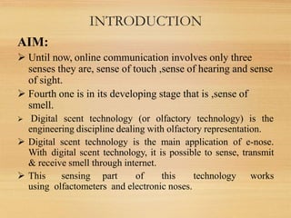 Digital Scent Technology which where the following medical applications ...