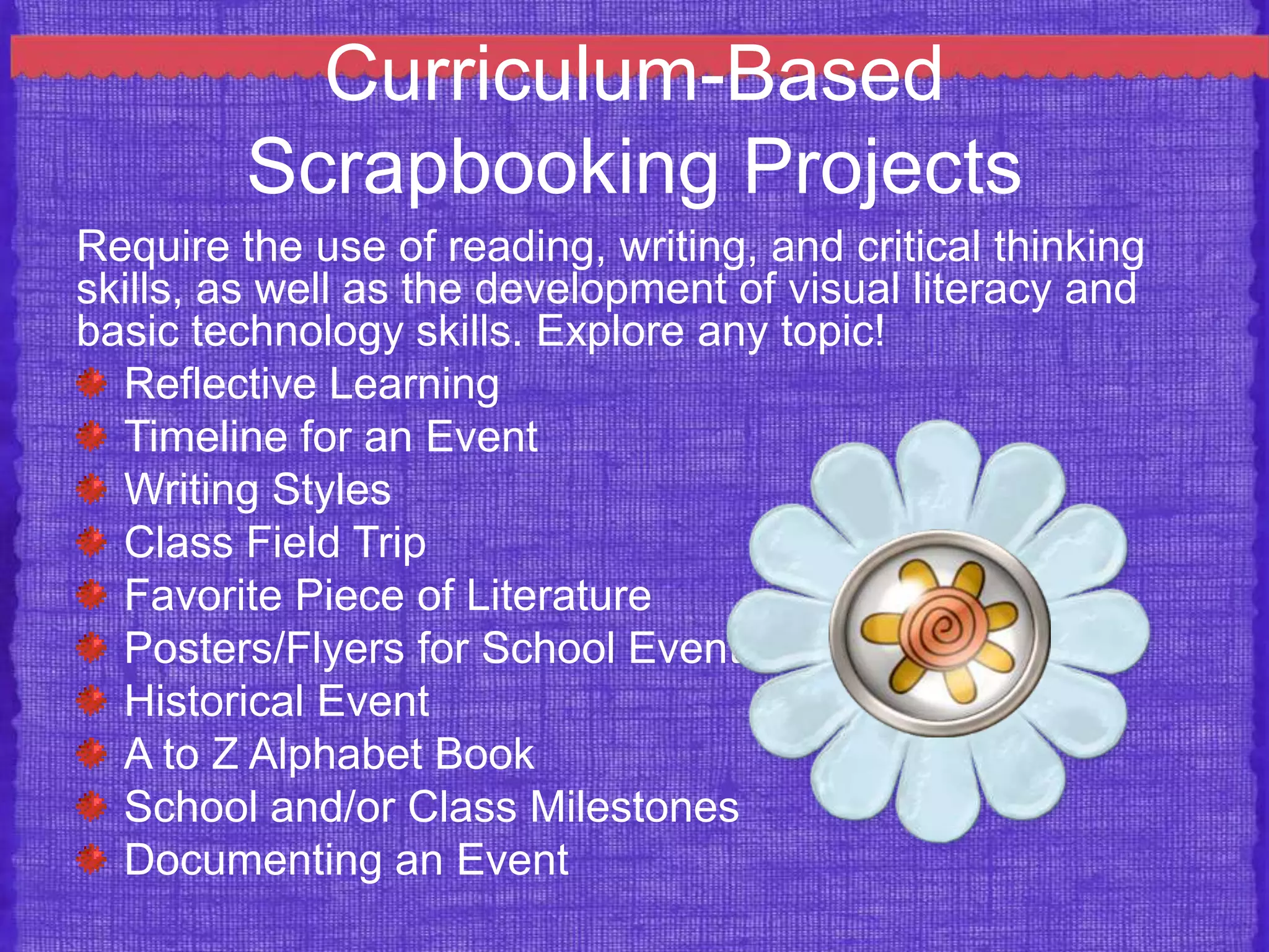 Digital Scrapbooking in the Classroom | PPTX