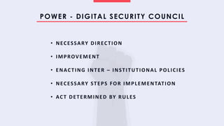 Digital security council and digital security agency | PPT