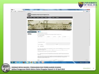 Pengdigitalan Subjek Sejarah Tingkatan Lima (Sistem Prototaip) | PDF