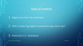 Digital services tax | PPTX | Currencies | Economy