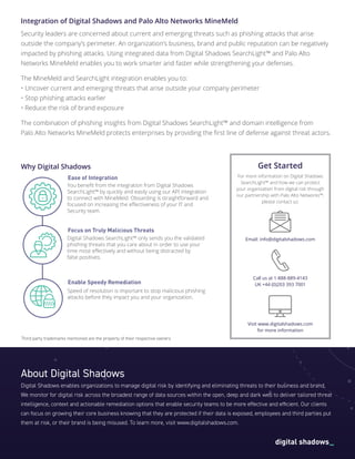 Digital Shadows and Palo Alto Networks Integration Datasheet | PDF