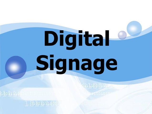 Digital signage | PPT