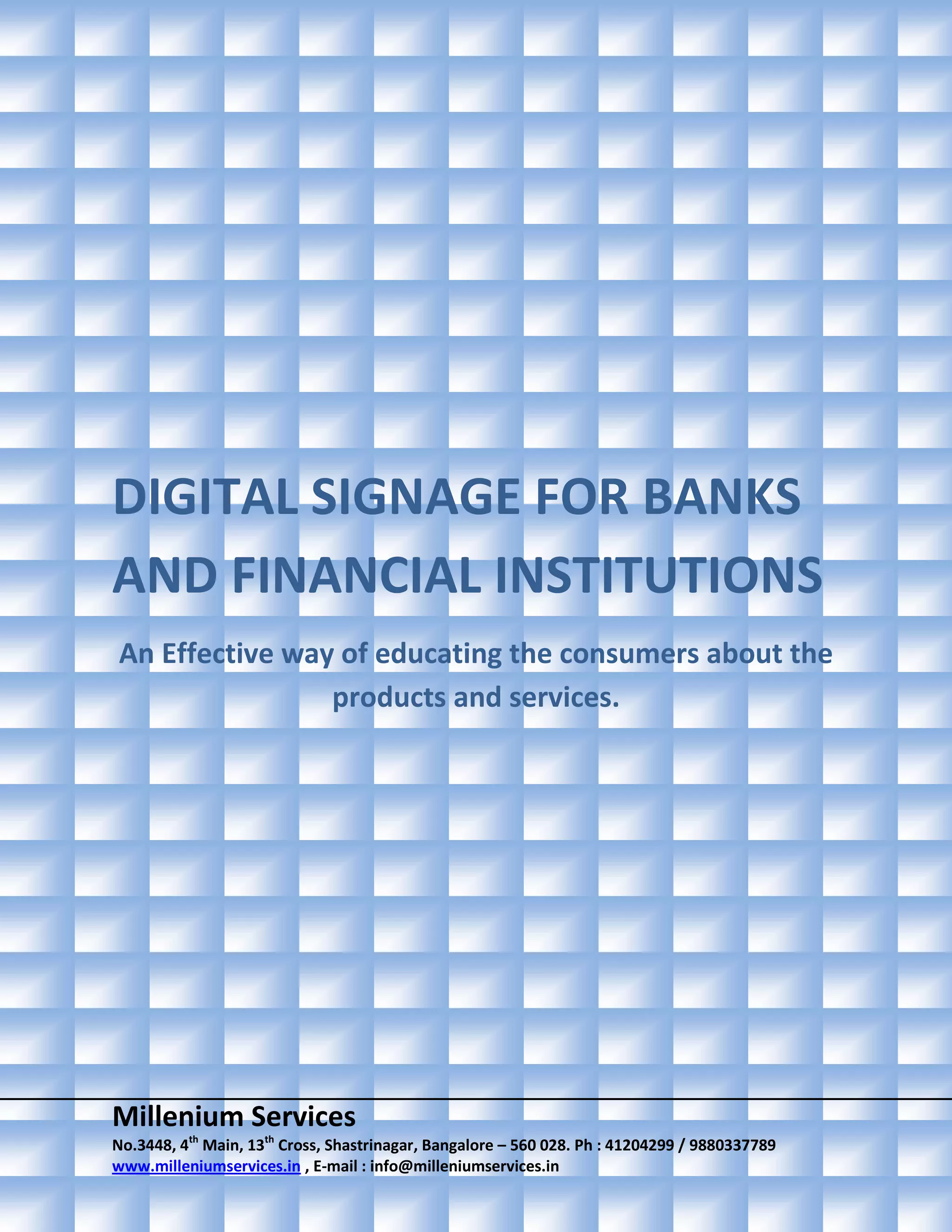 Digital signage for banks | DOCX