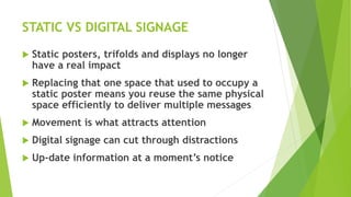 Digital signage verses static displays | PPT