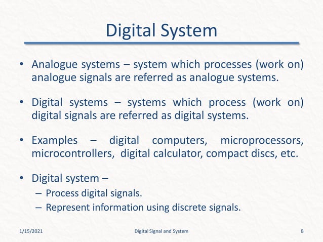 Digital Signal and System | PPT