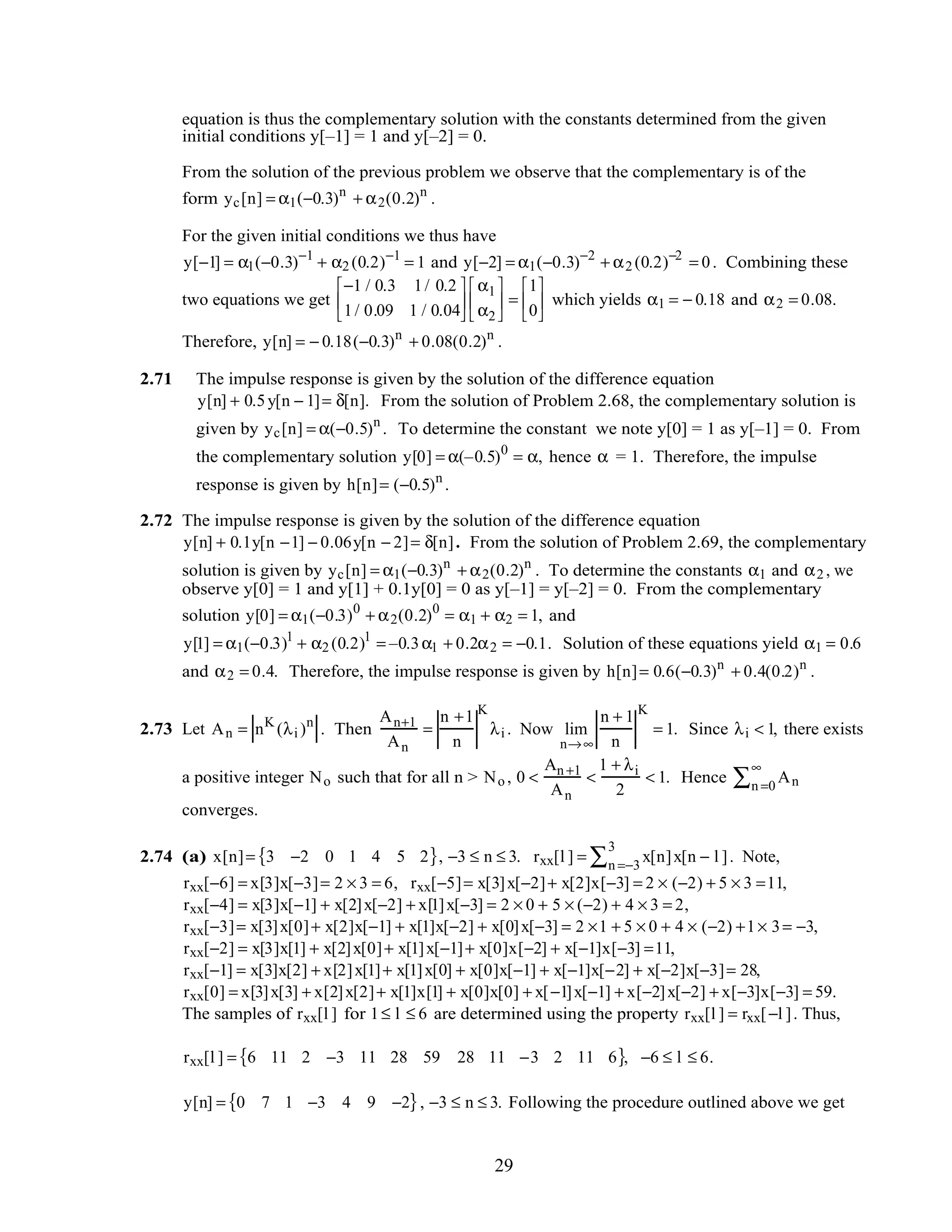 Digital signal processing (2nd ed) (mitra) solution manual | PDF | Physics | Science
