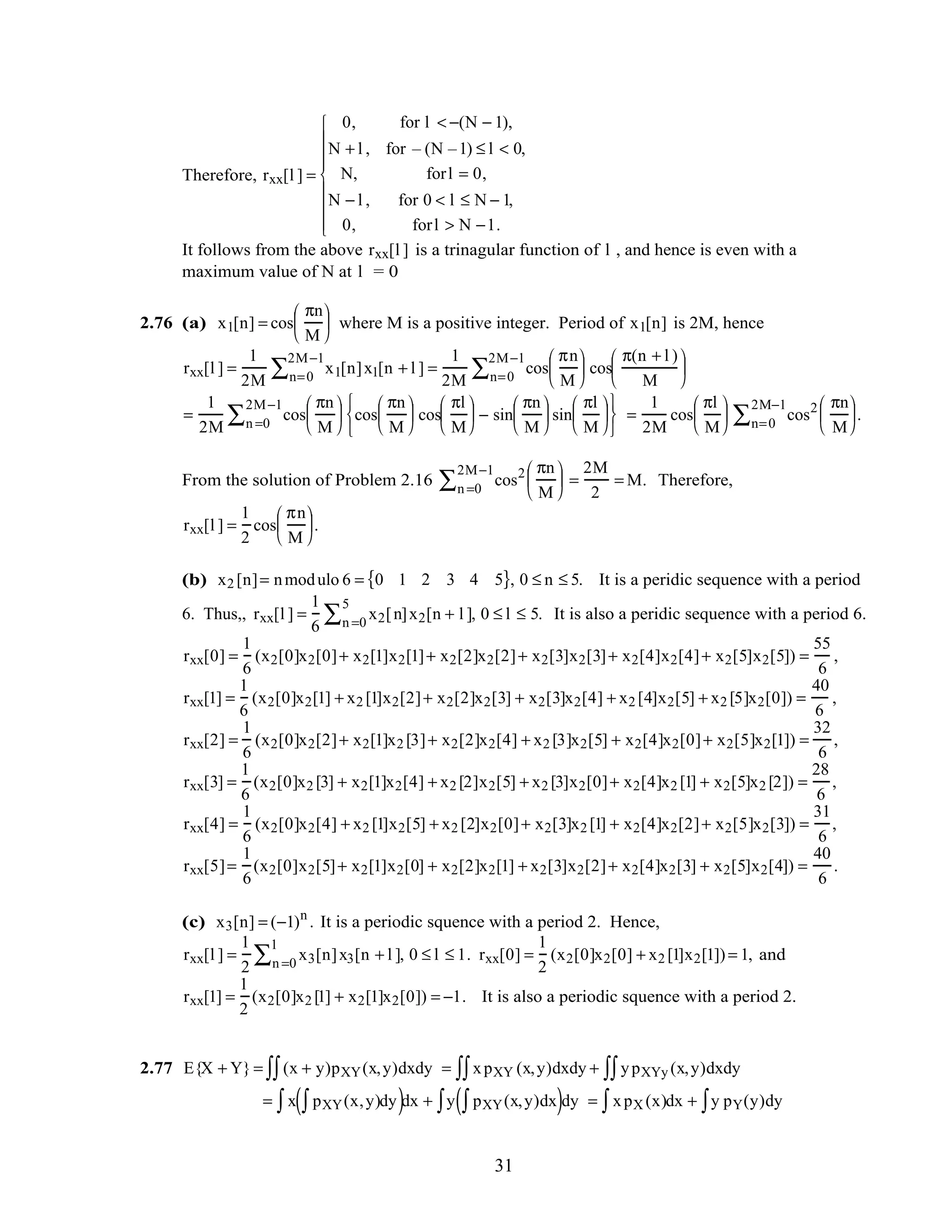 Digital signal processing (2nd ed) (mitra) solution manual | PDF | Physics | Science