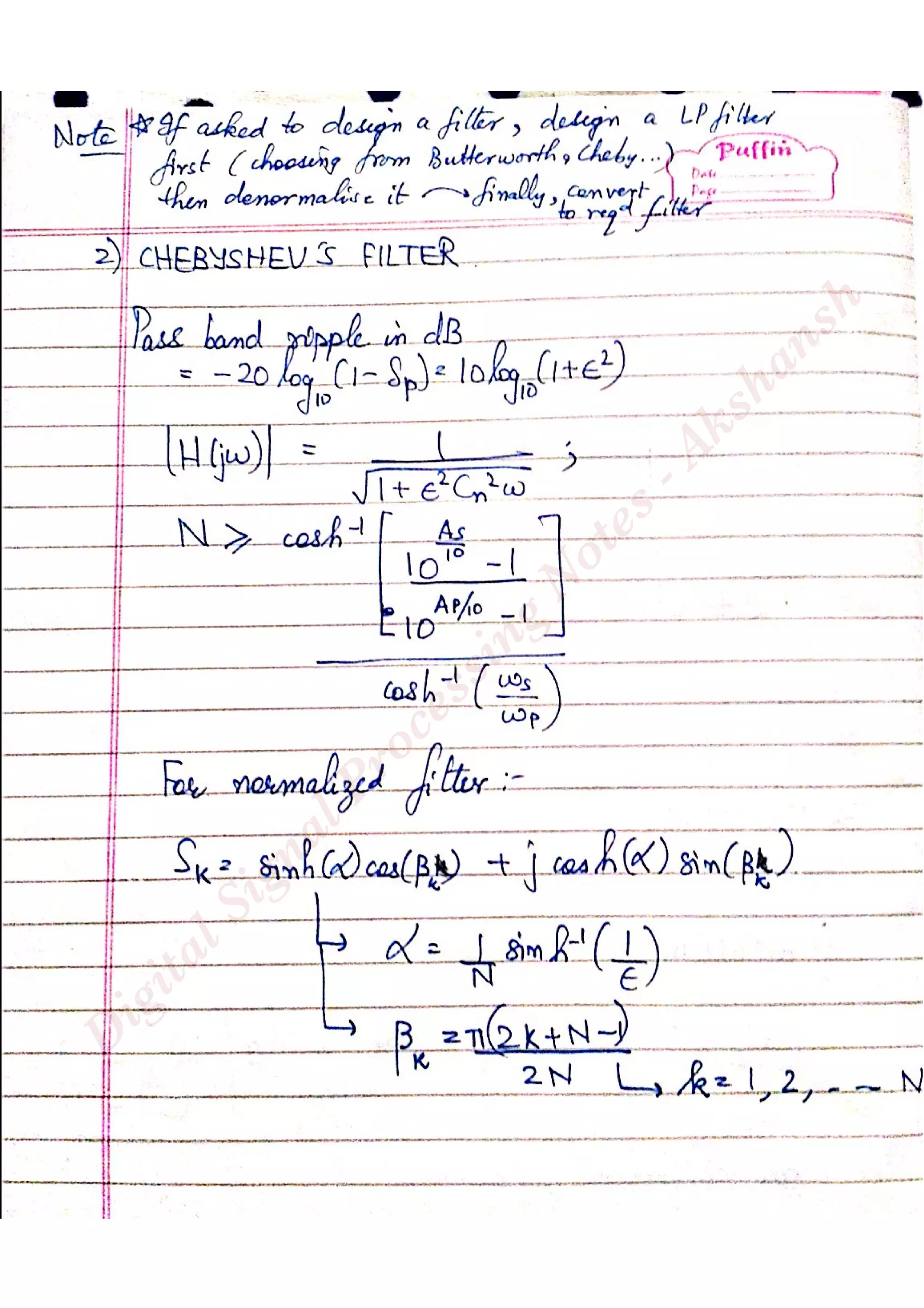 Digital signal processing notes - Akshansh | PDF