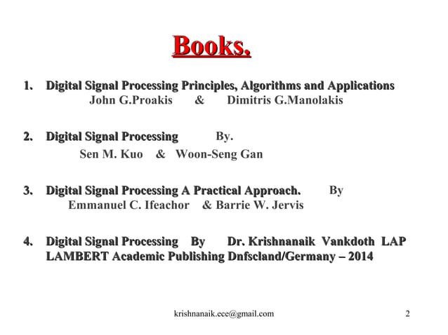 Digital signal processing part1 | PPT