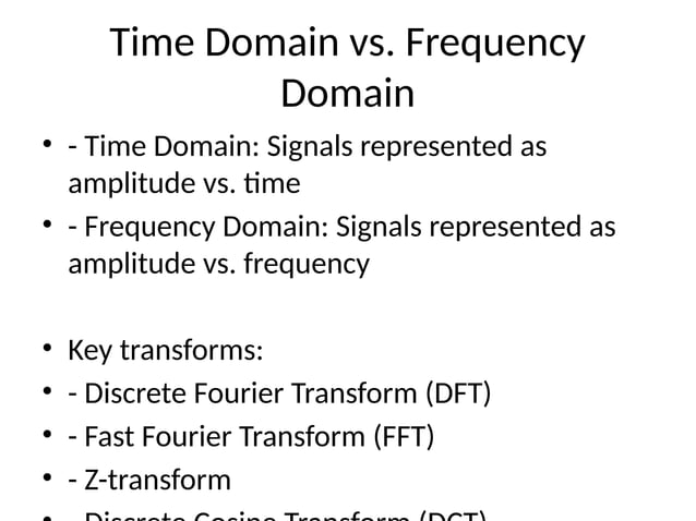 Digital Signal Processing Presentation Pptx