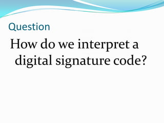 Digital signature | PPT