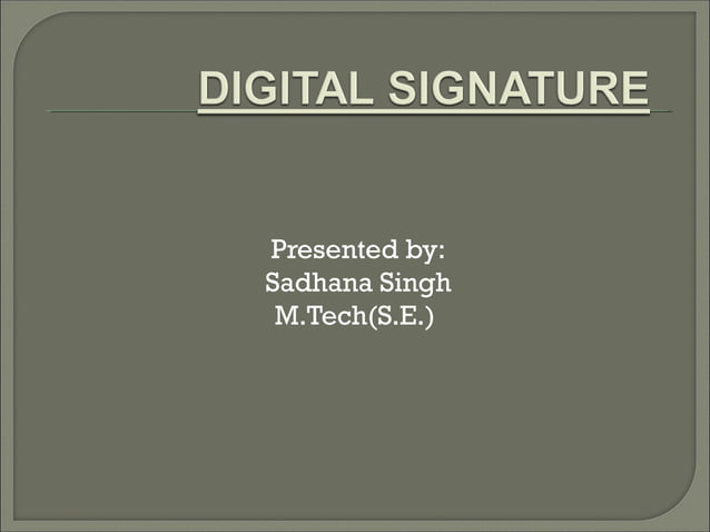Digital signature | PPT