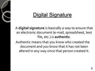Digital signature | PPT