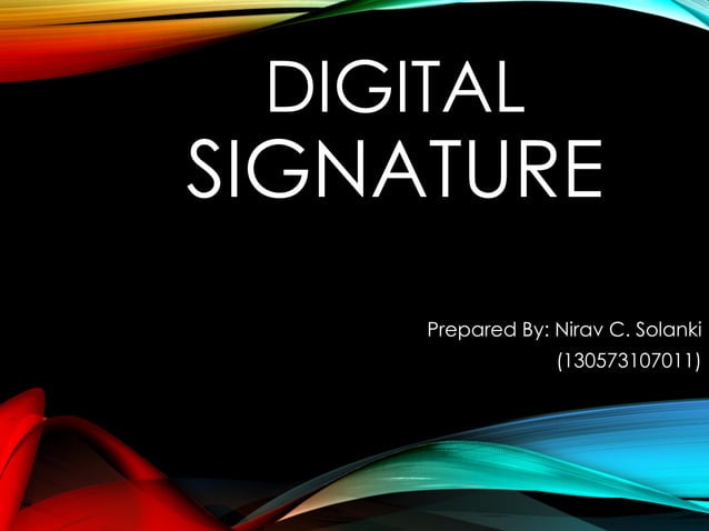 Digital Signature | PPT