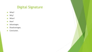 Digital signature | PPTX