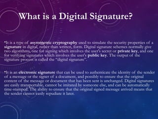What is a Digital Signature? | How Digital Signature work? | PPT