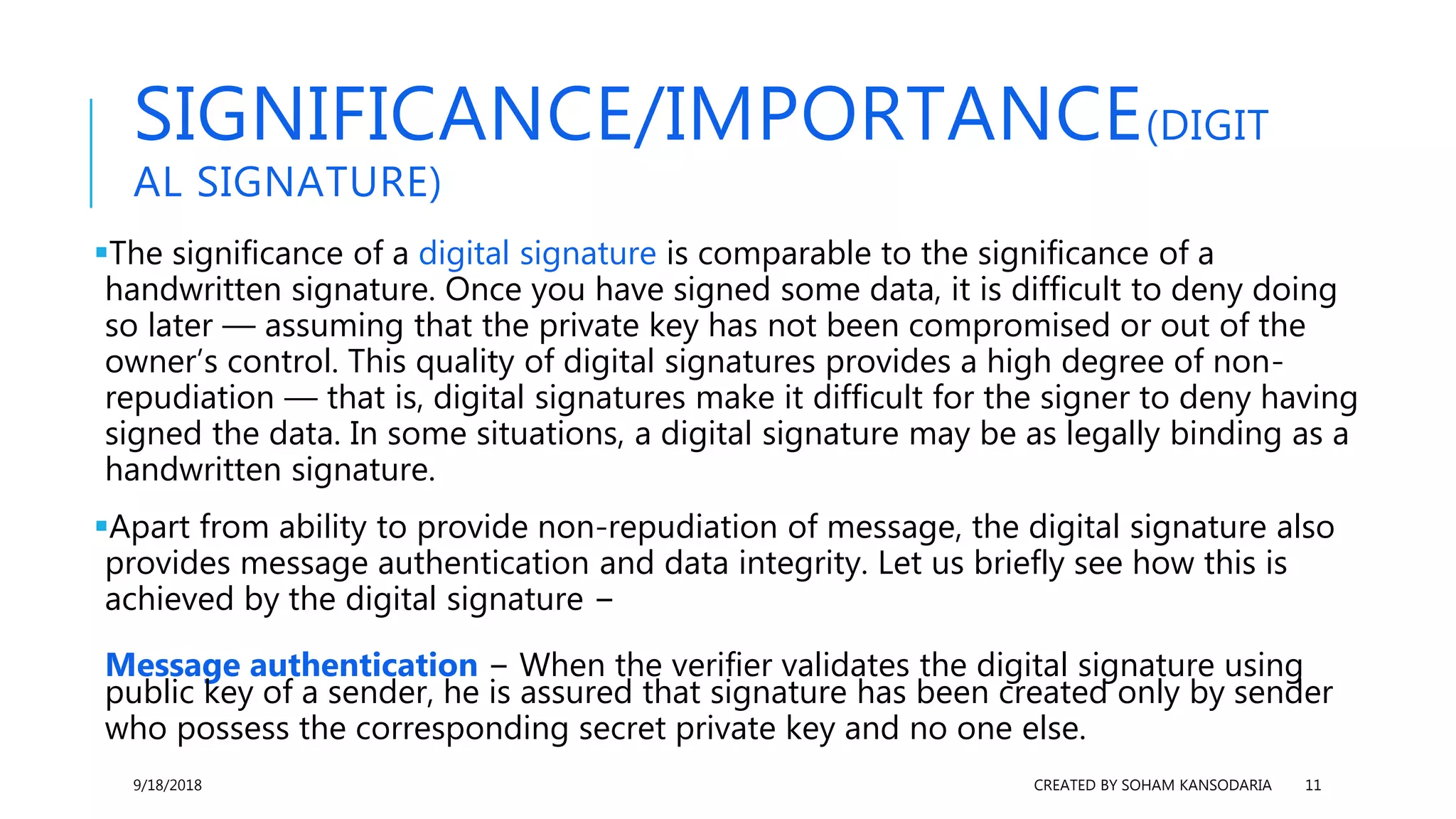 Digital signature(Cryptography) | PPTX
