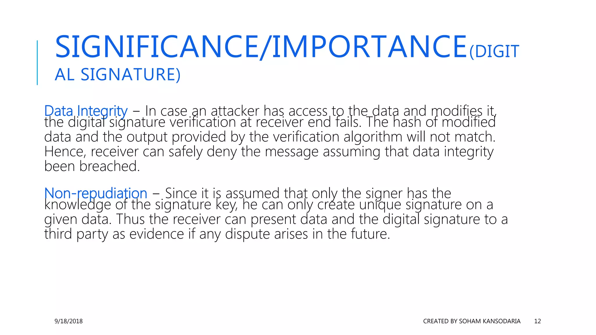 Digital signature(Cryptography) | PPTX