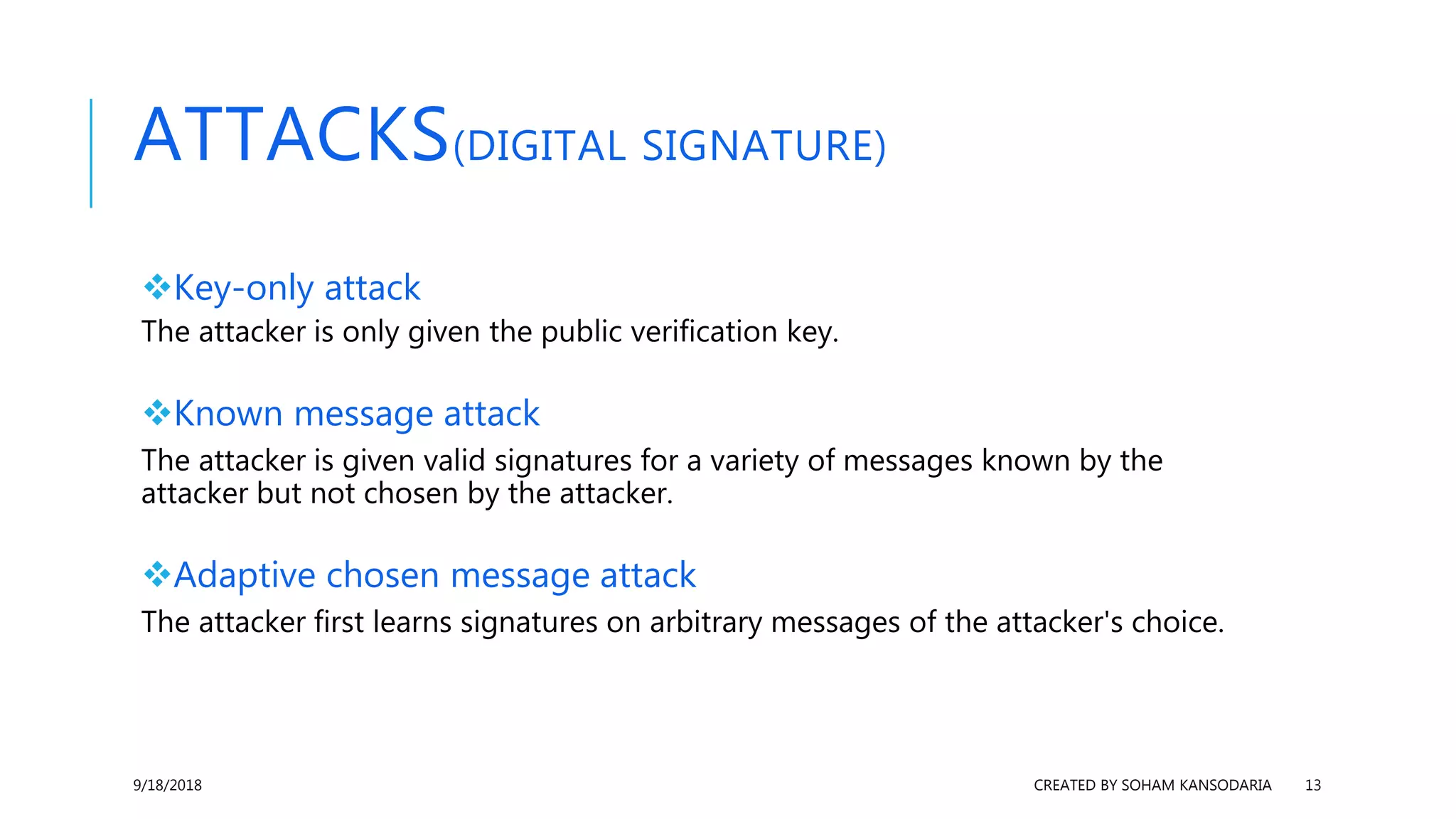 Digital signature(Cryptography) | PPTX