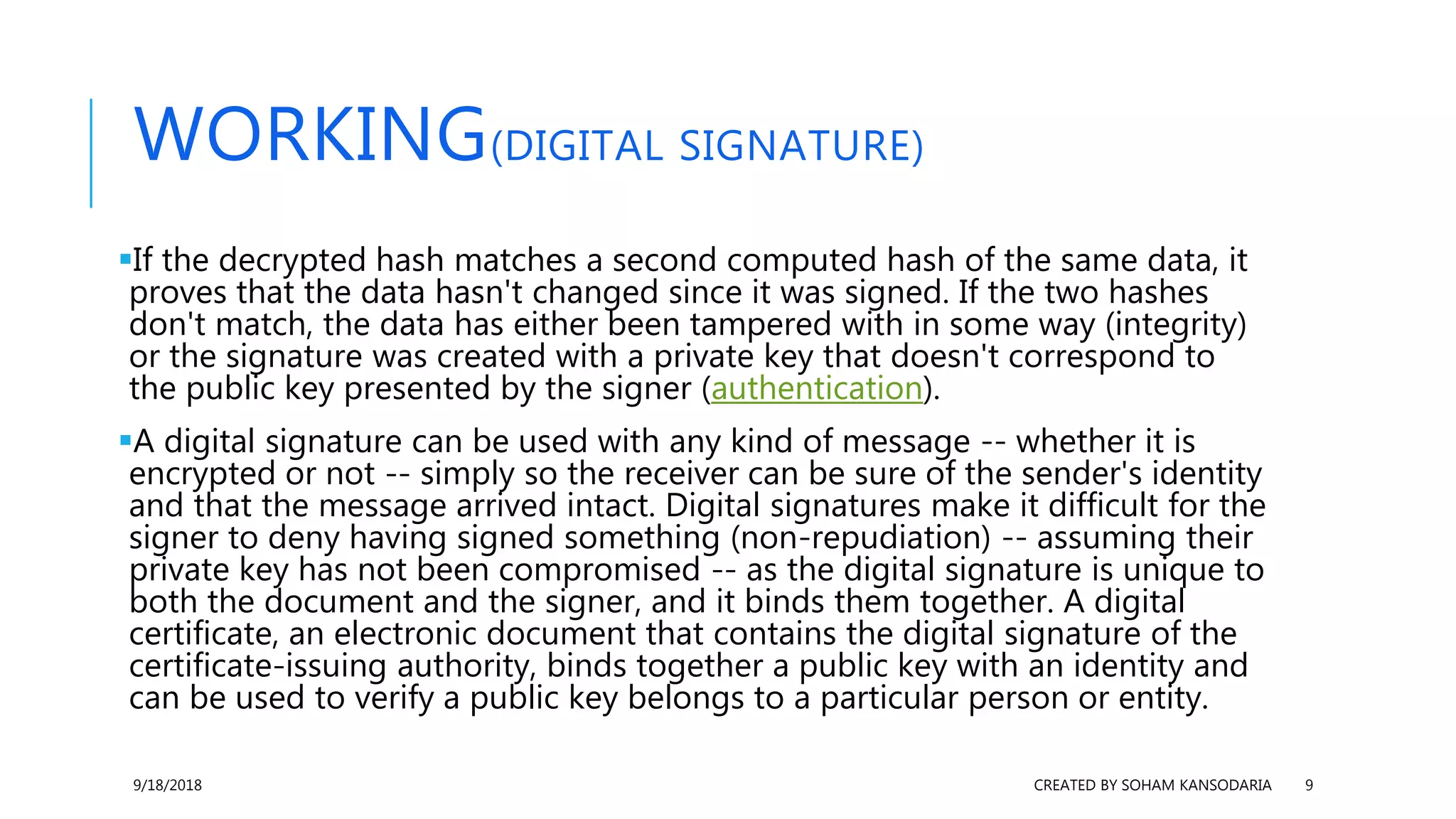 Digital signature(Cryptography) | PPTX