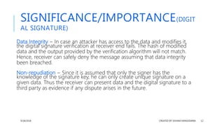 Digital signature(Cryptography) | PPTX