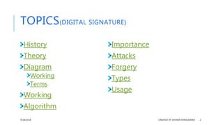 Digital signature(Cryptography) | PPTX
