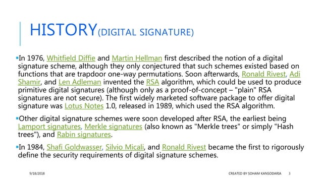 Digital signature(Cryptography) | PPTX