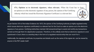 Digital Signature in Indian Evidence act .pptx