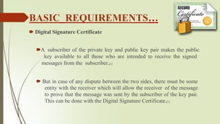 INTRDUCTION OF DIGITAL SIGNATURE IN CRYPTOGRAPHY | PPTX