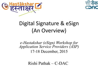 Digital signature & eSign overview | PPT