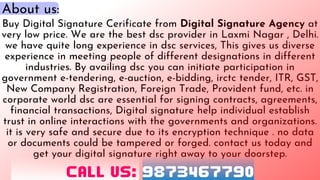 Digital Signature Agency In Laxmi Nagar | PPT