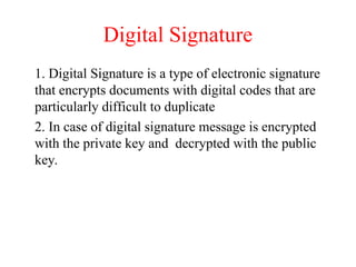 Digital signature Algorithm for cryptography.ppt