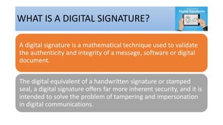 Digital signature and certificate authority | PPTX