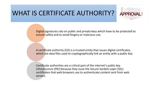 Digital signature and certificate authority | PPT