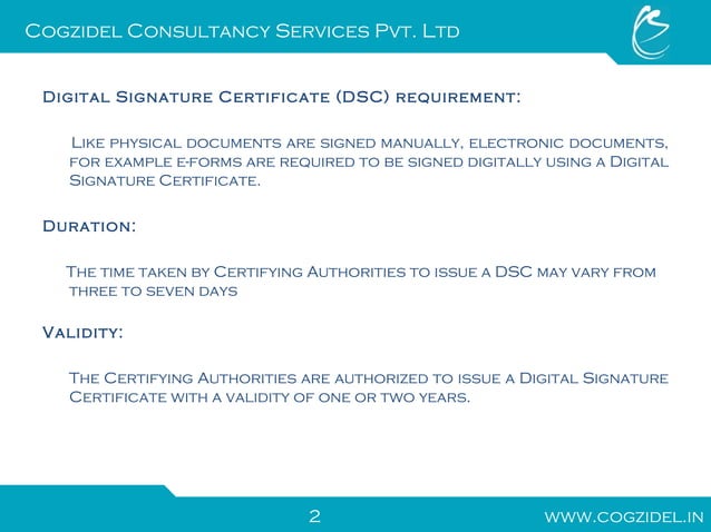 DIGITAL SIGNATURE CERTIFICATE | PPT