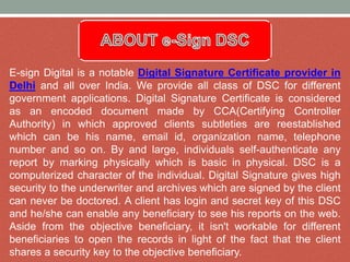 Digital signature certificate provider in delhi | PPT