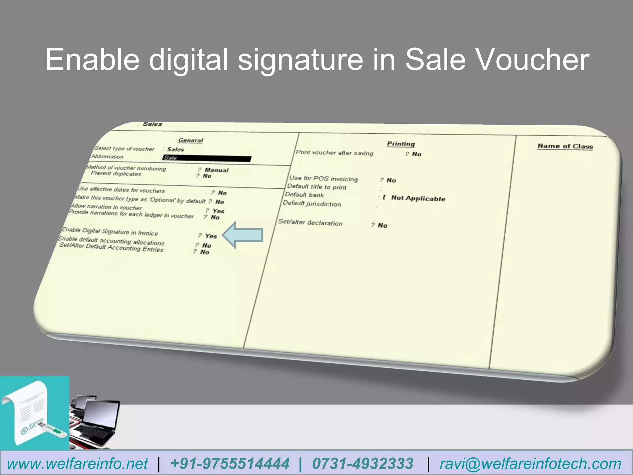 Digital Signature in Invoice | Tally Digital Signature | PPT