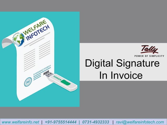 Digital Signature in Invoice | Tally Digital Signature | PPT ...