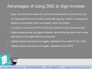 Digital Signature in Invoice | Tally Digital Signature | PPT