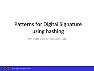 Digital signaturepattern 10 30 | PPT