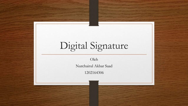 Digital signature ppt | PPTX