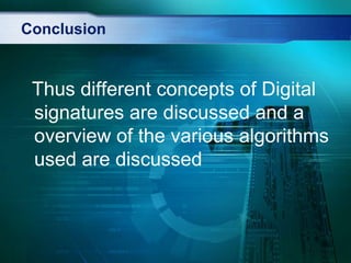 Digital signatures | PPT