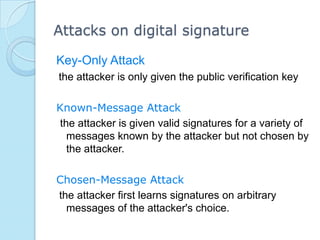 Digital signatures | PPT