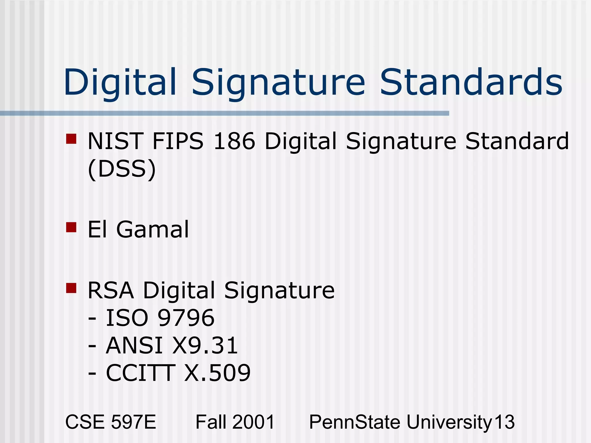 Digital signature schemes | PPT
