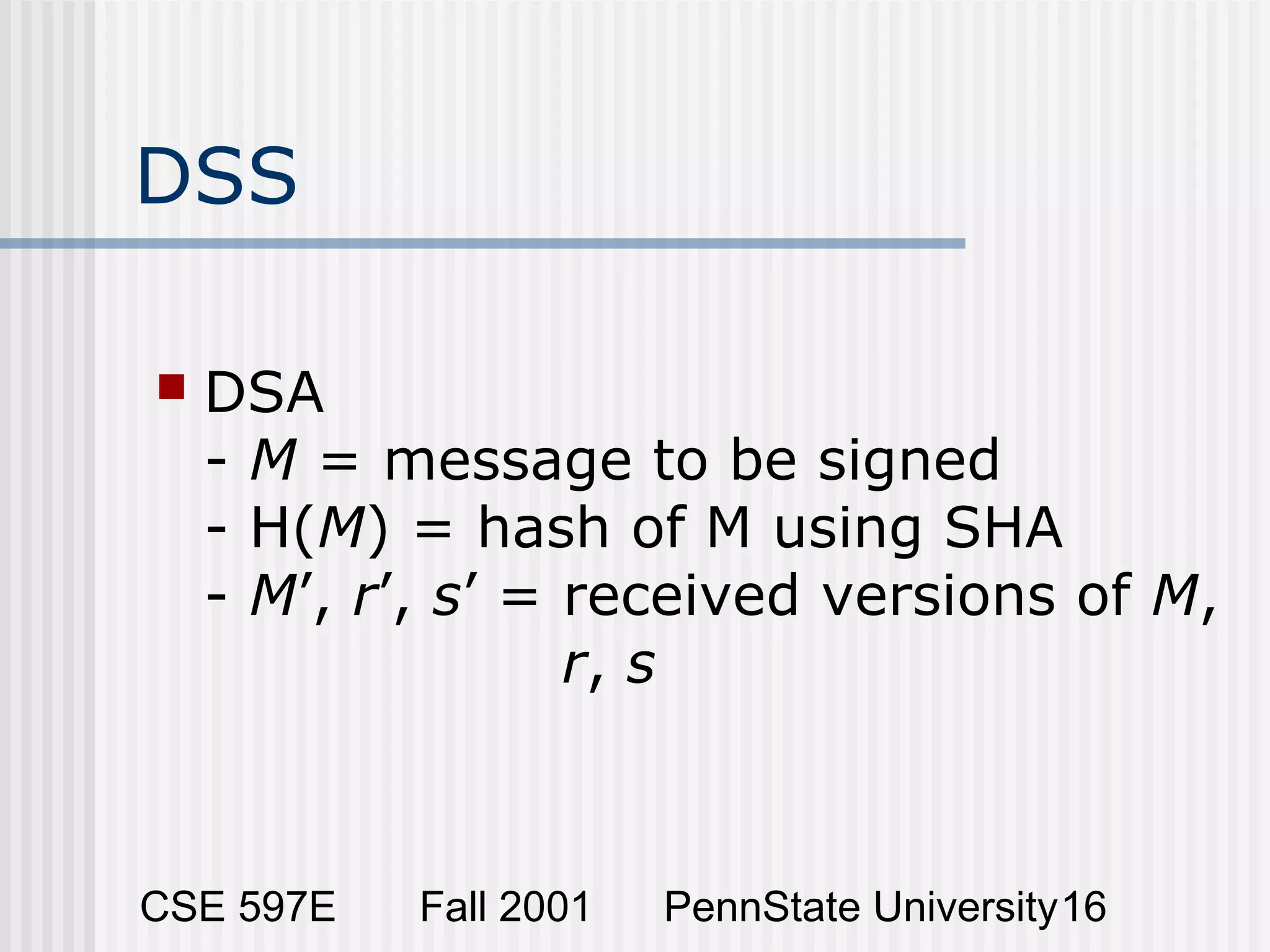 Digital signature schemes | PPT
