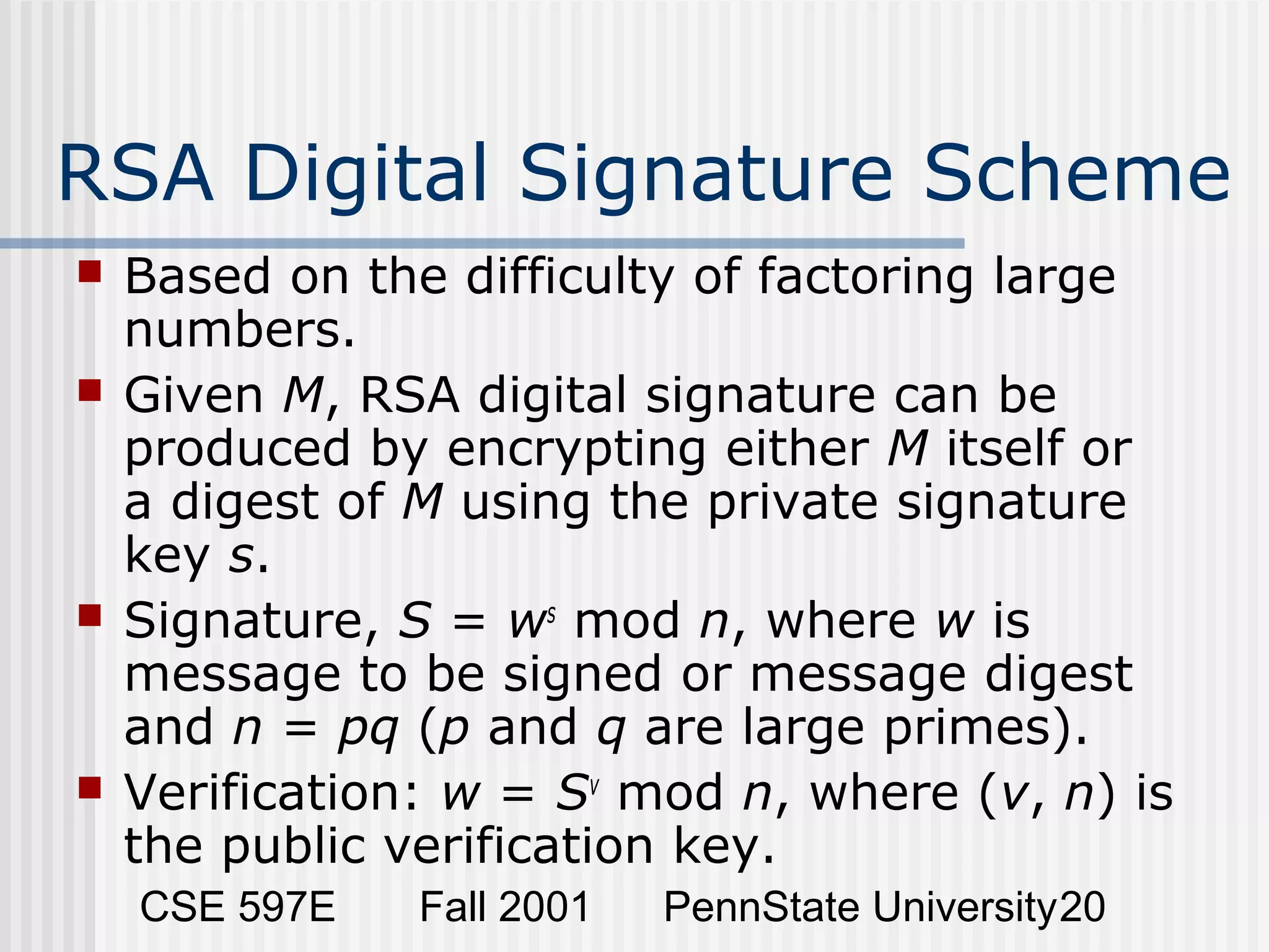 Digital signature schemes | PPT