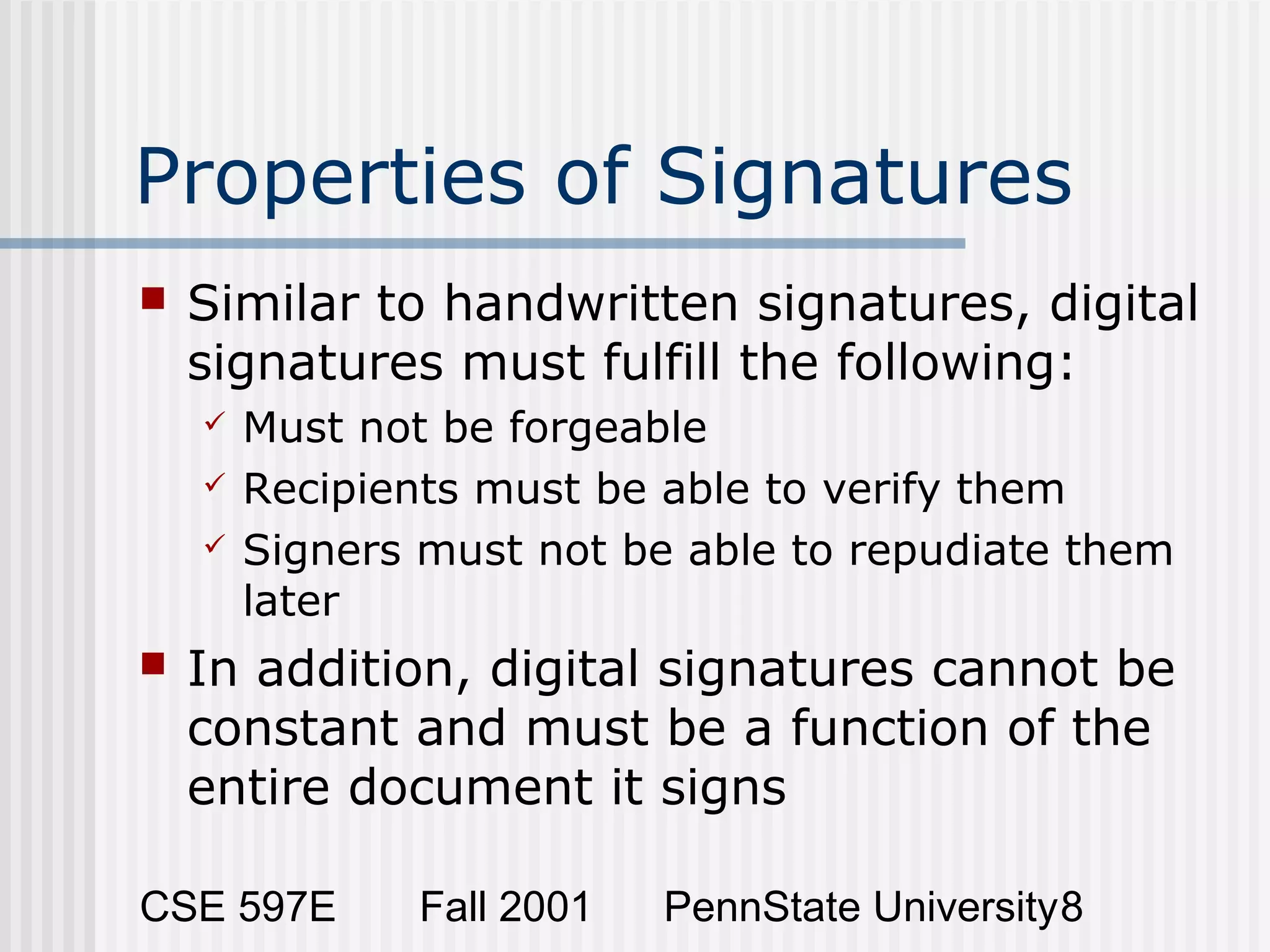 Digital signature schemes | PPT